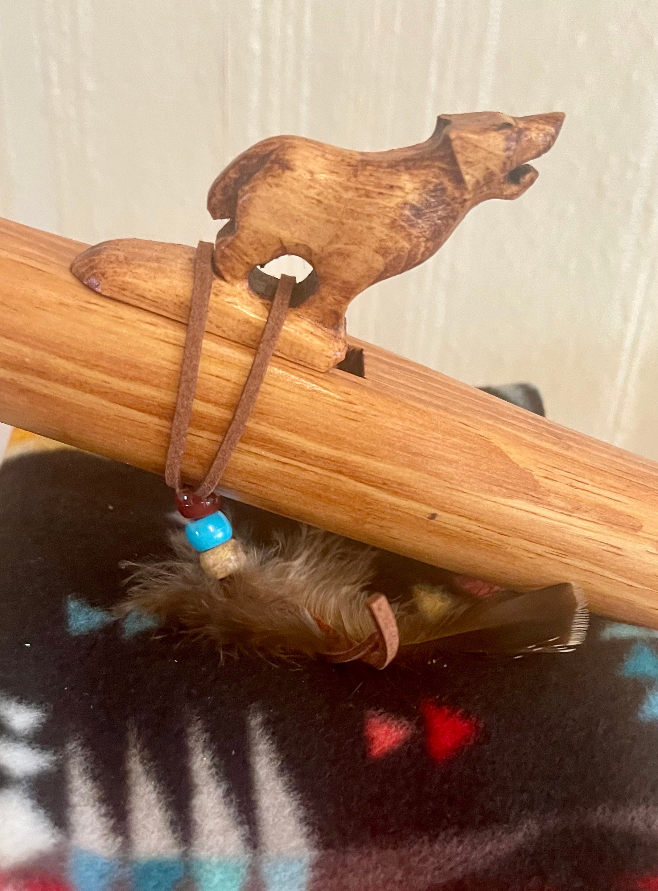 Jonah Thompson Native American WOLF Flute W/fleece Flute Bag - Etsy