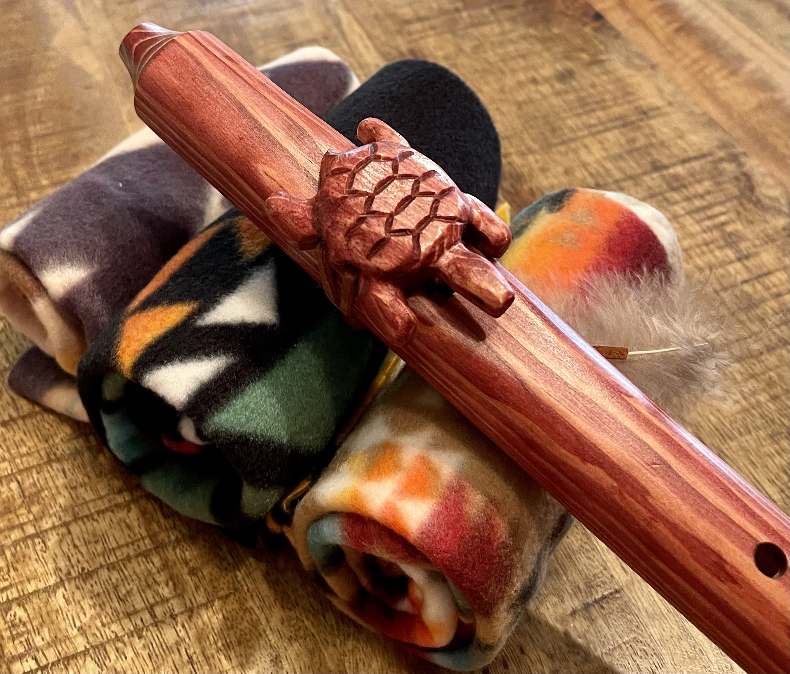 Jonah Thompson Native American TURTLE Flute With Fleece Case - Etsy