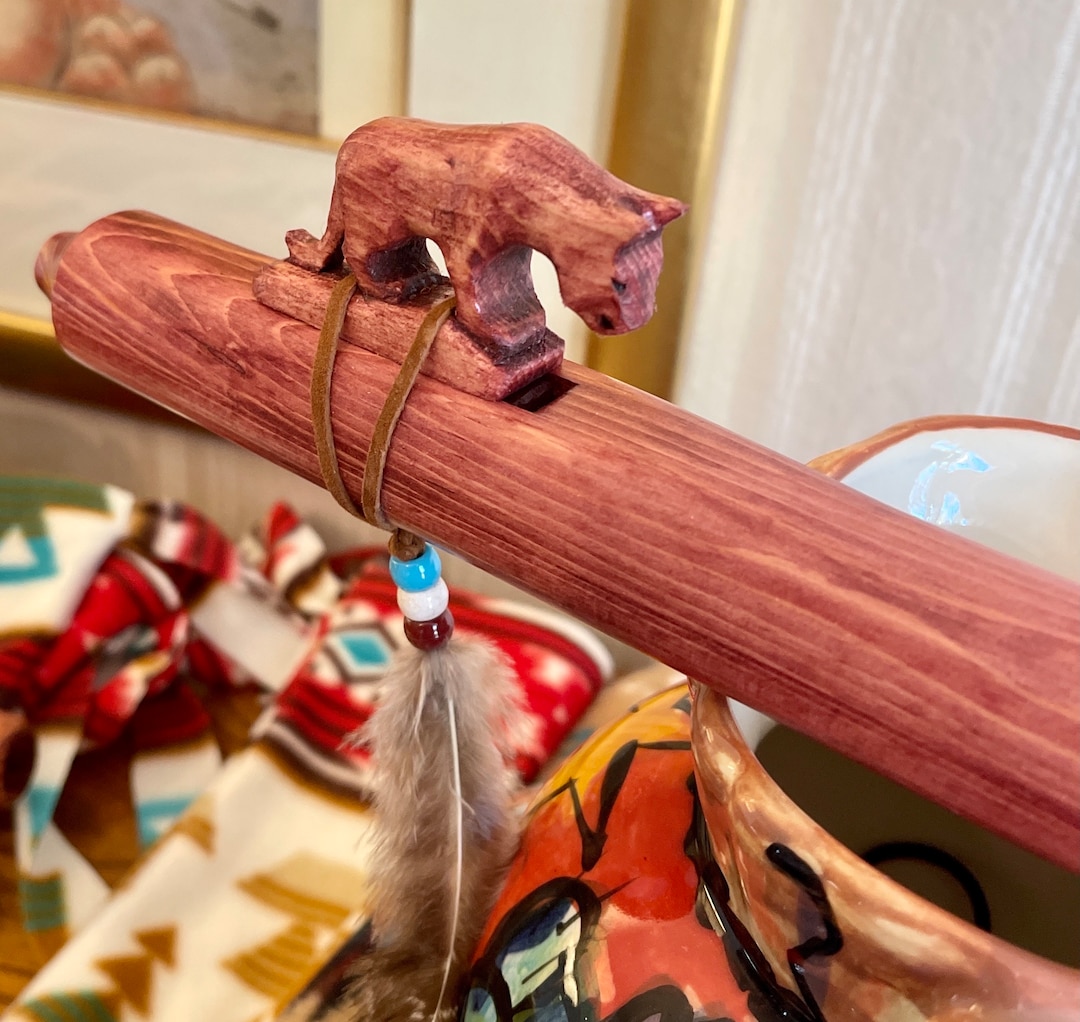Jonah Thompson Native American Mountain Lion Flute With Fleece Case - Etsy