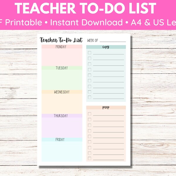 To Do List Printable - Etsy