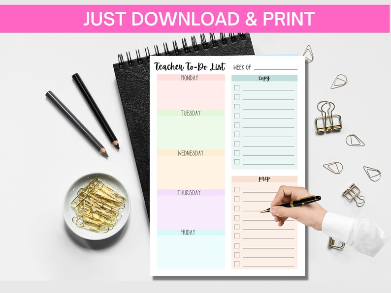 Teacher to Do List | Weekly Teacher Planning Page | Printable Teacher ...
