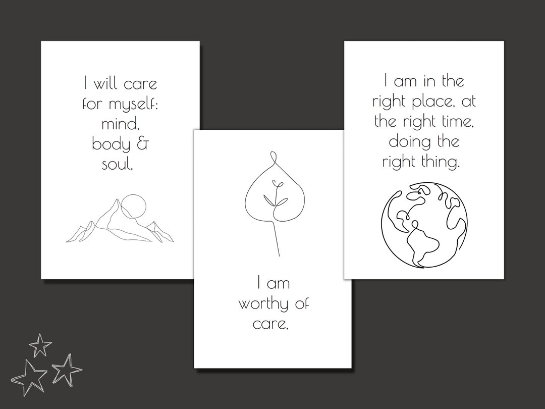 Affirmation Cards 2 Sizes - Etsy