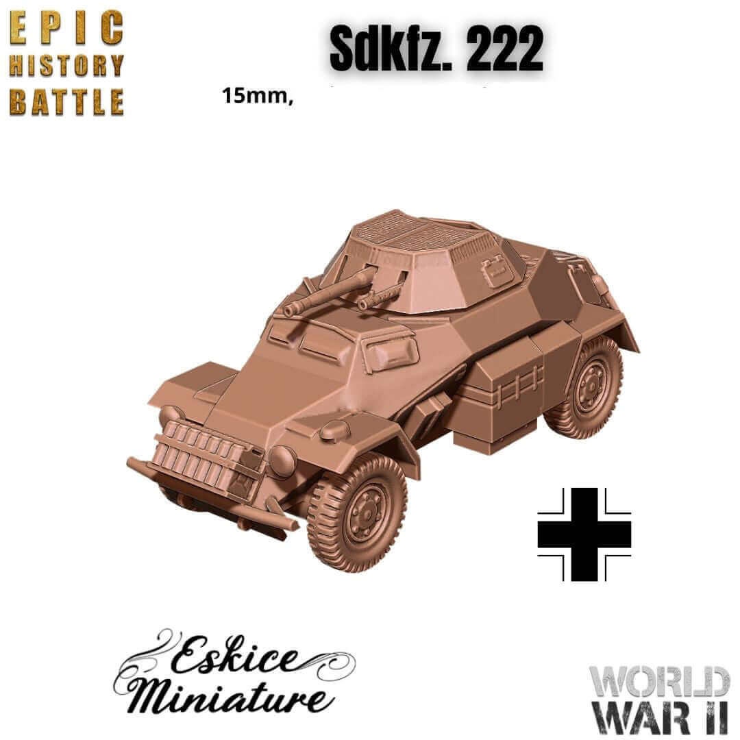 SDKFZ 222 Armored Scout Car 15 Mm Germany - Etsy