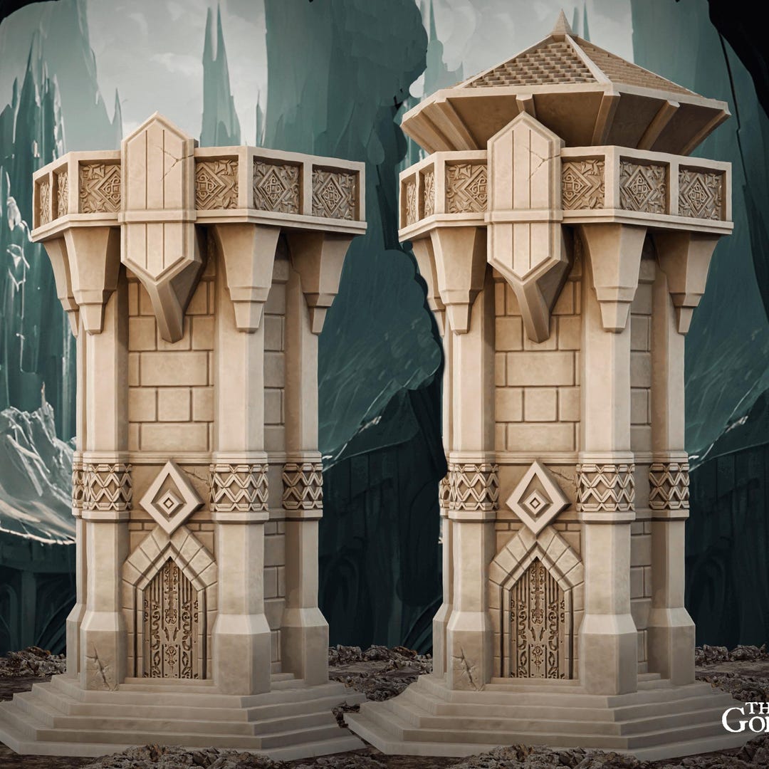 Dwarf Towers - Tabletop Terrain (2 Variants) - Etsy