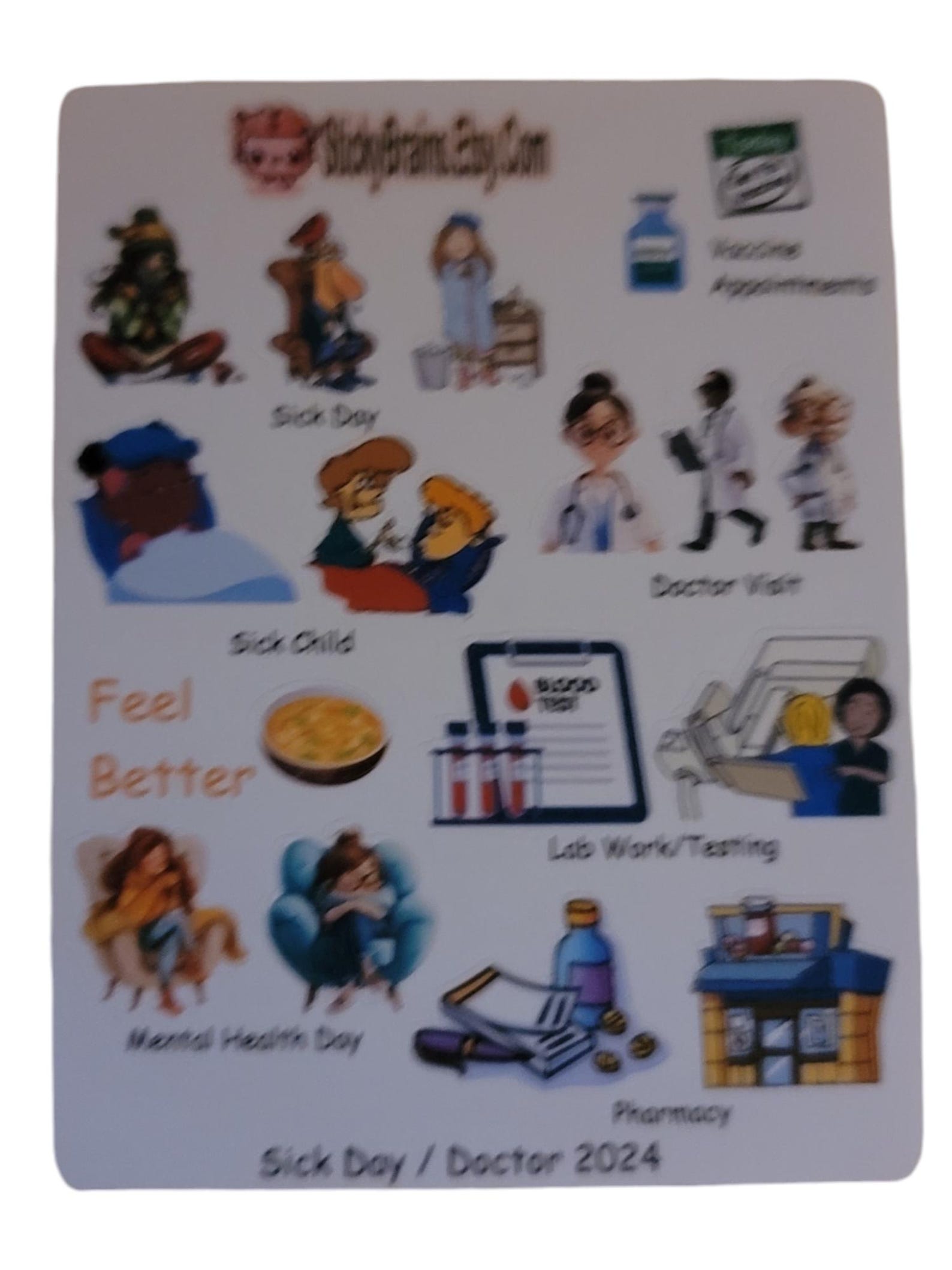 Sick Day Planner Stickers: Doctor Visit, Mental Health, Pharmacy - Etsy