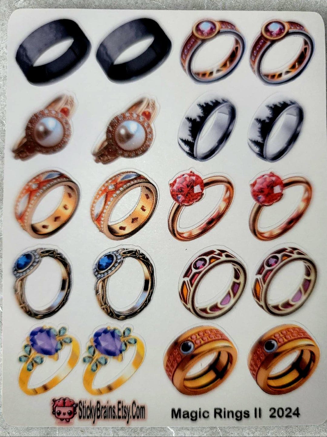 Magic Ring Sticker Set Two. Role Playing Stickers for D&D Players ...