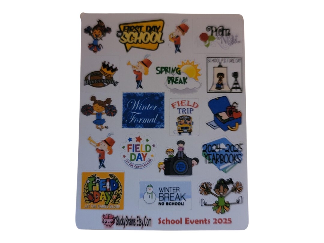 School Event Planner Stickers: Teacher-created Journal Embellishments ...