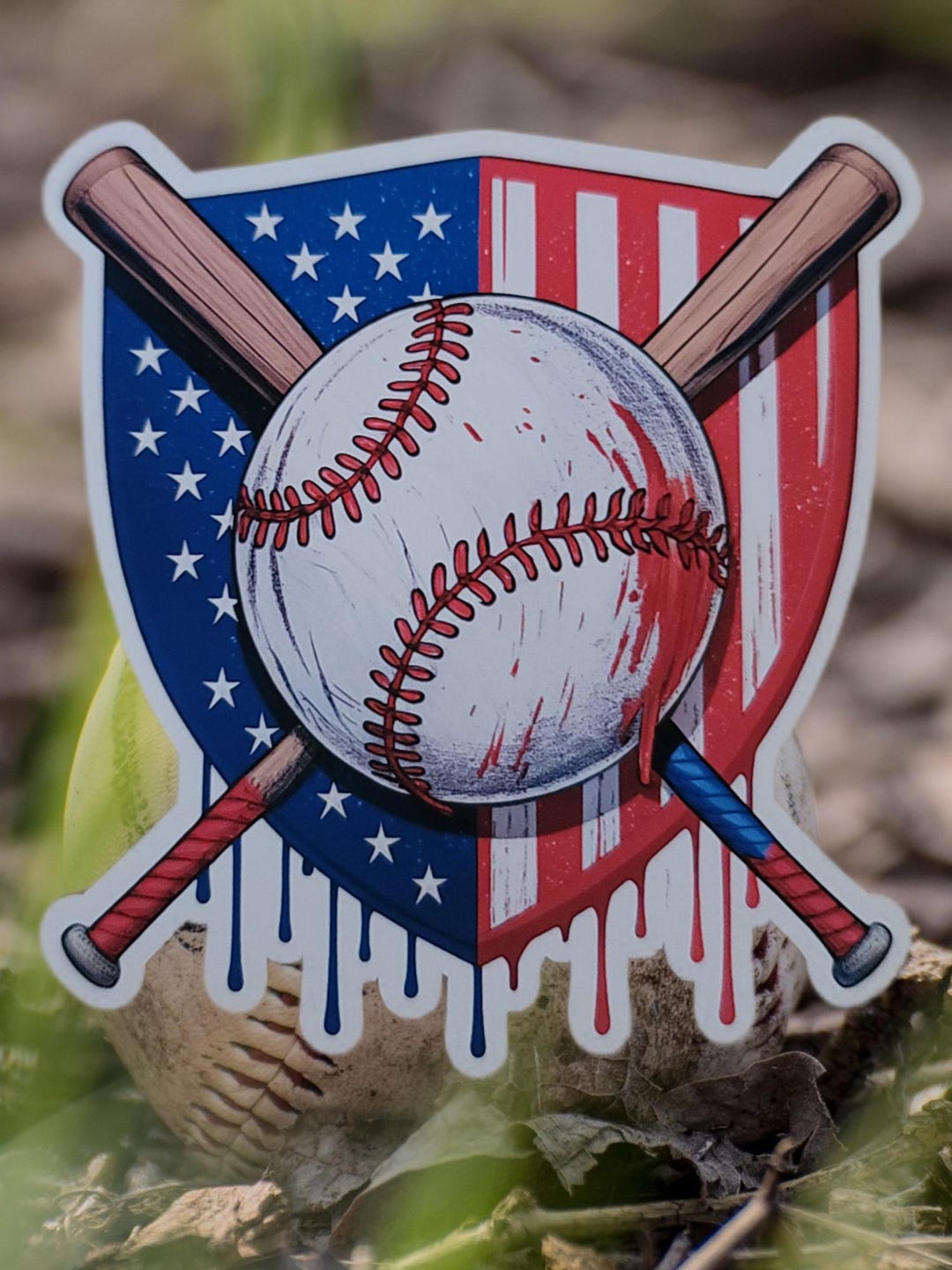 Baseball: Respect the Drip Laptop Water-bottle Sticker 3.25 Inches High ...