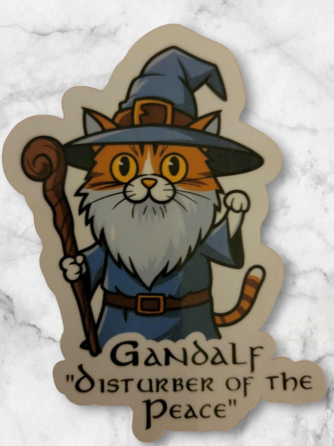 Gandalf "disturber of the Peace" Cat Sticker - Etsy