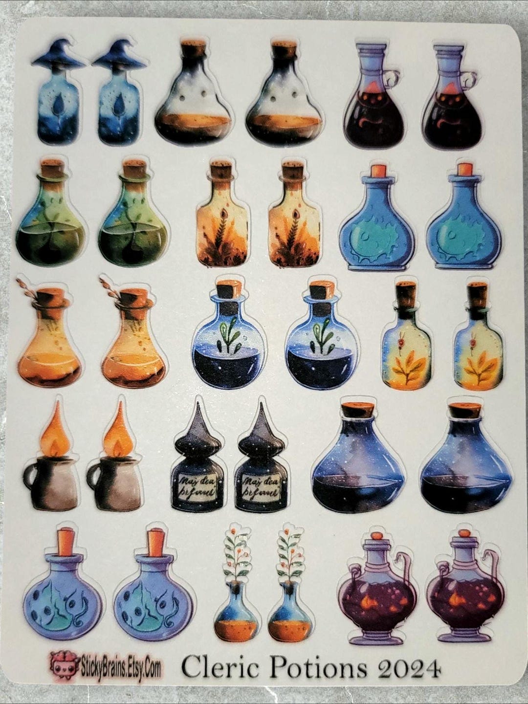 Cleric Potion Stickers. Role Playing Stickers for D&D Players. Perfect ...