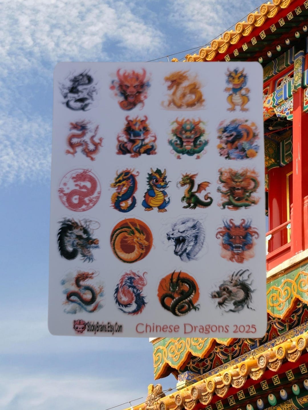 Lunar New Year Chinese Dragon Planner Journal Stickers - Etsy