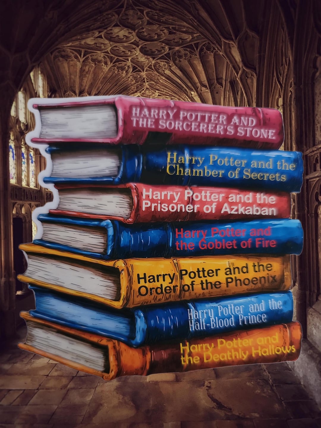 Book Stack of Harry Potter Titles by J.K. Rowlings Laptop/water-bottle ...