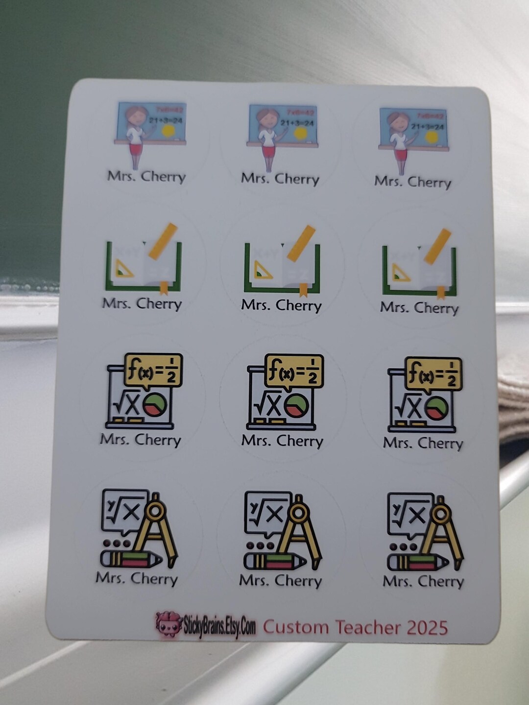 Custom Math Teacher Name Labels so You Can Label Everything That’s ...