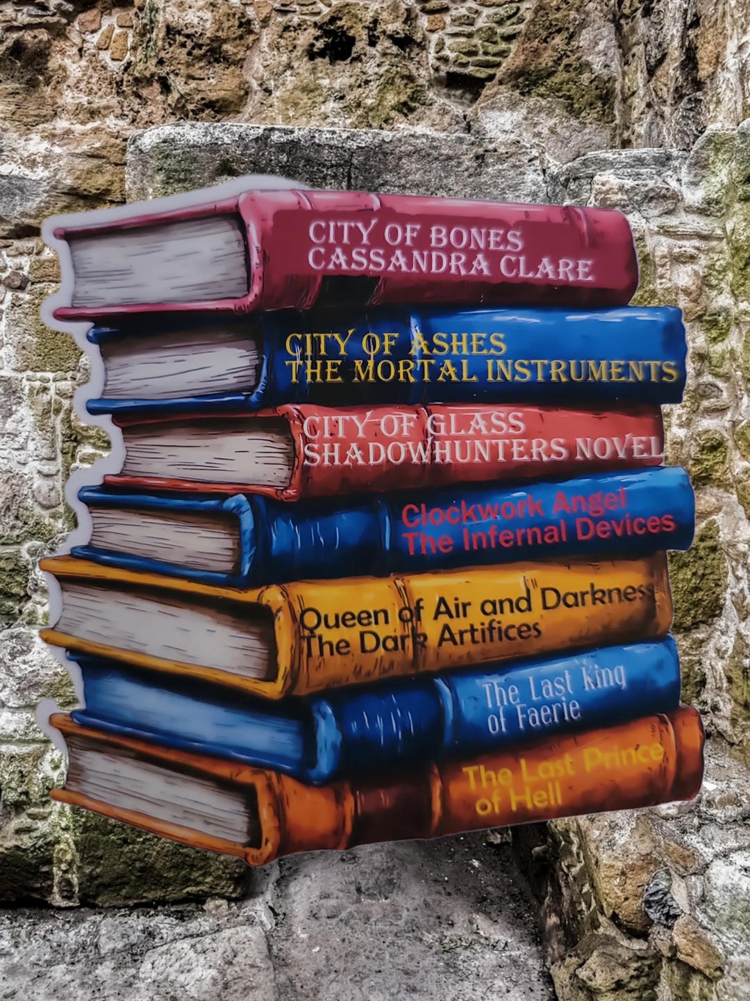 Book Stack of Cassandra Clare Titles Laptop/water-bottle Sticker - Etsy