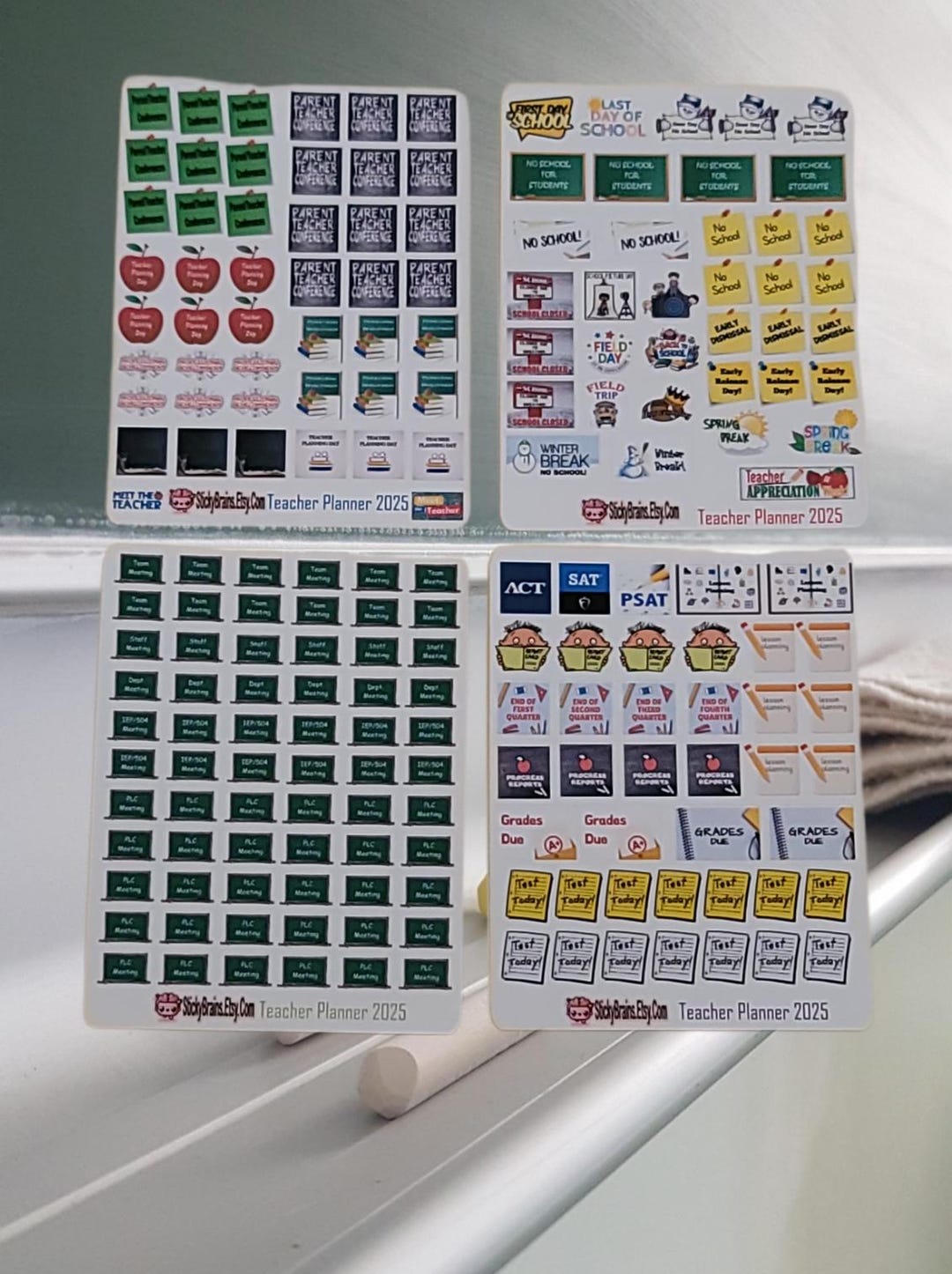 Teacher Planner Stickers: Meetings, Conferences, Planning - Etsy