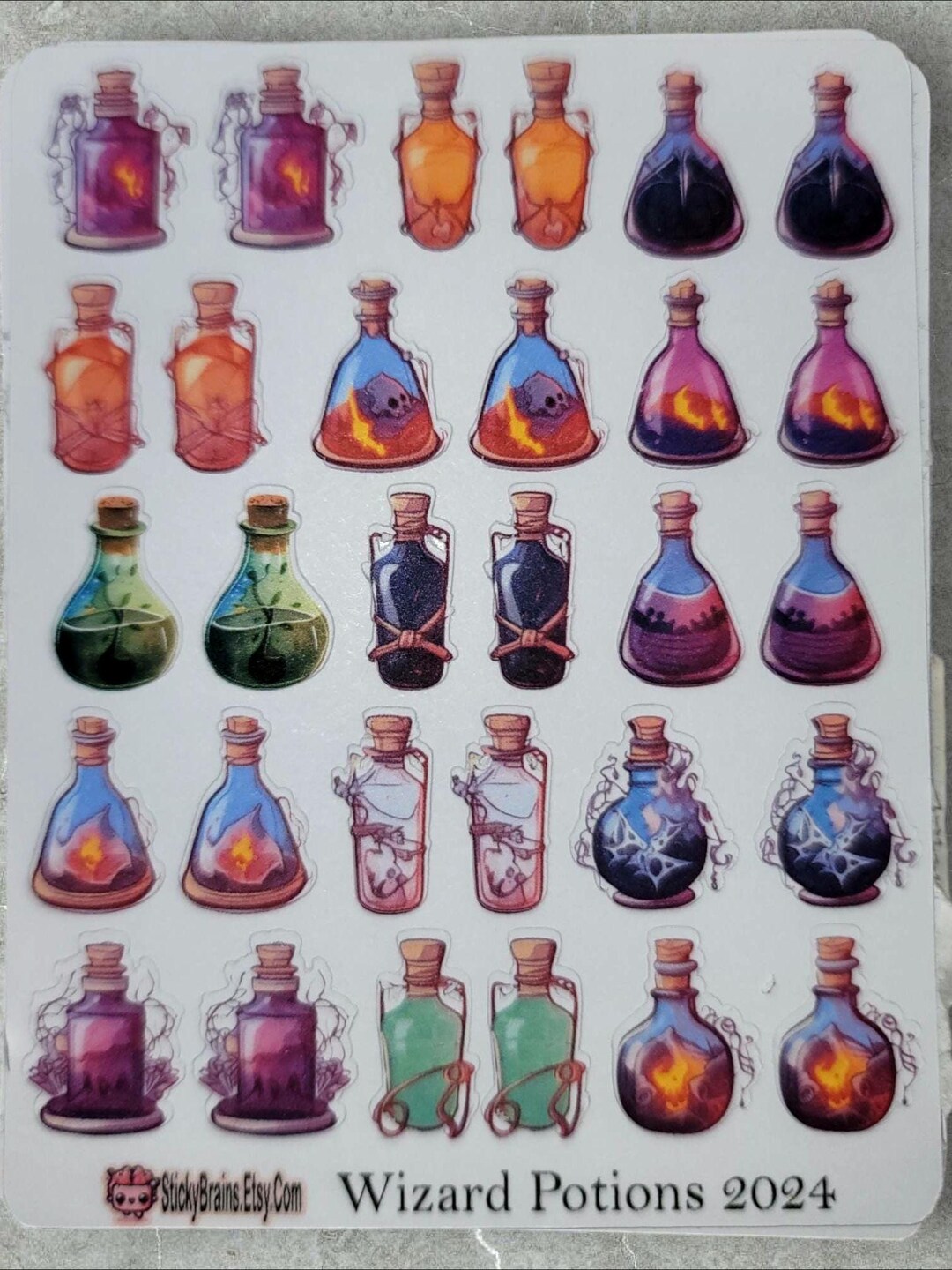 Wizard Potion Stickers: RPG Planner Stickers - Etsy