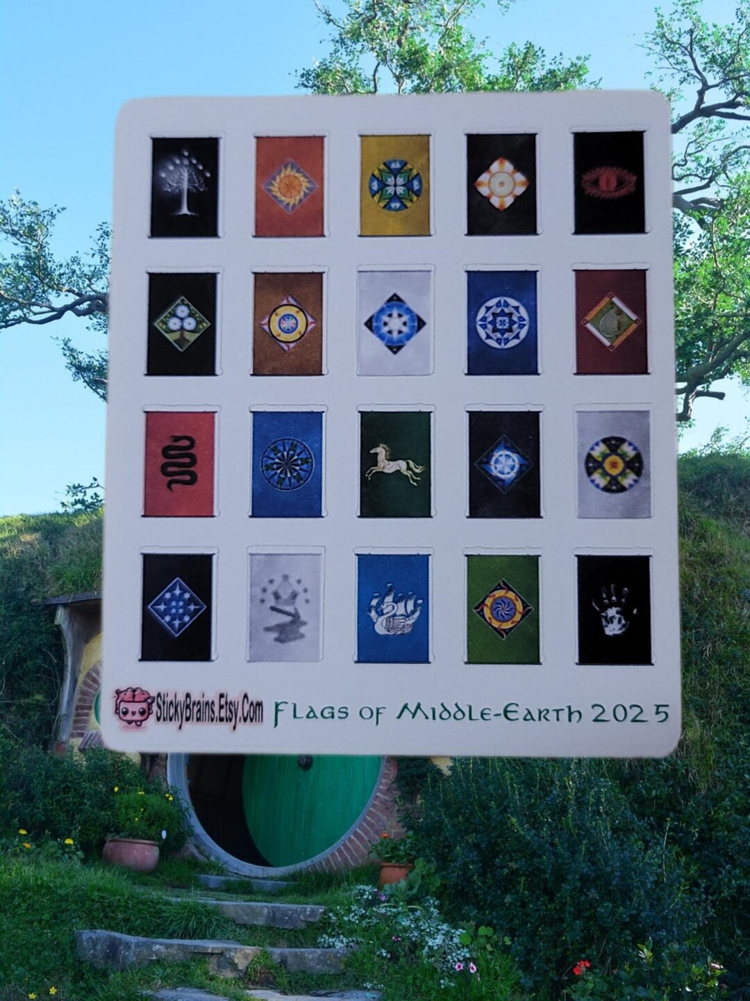 Flags of Middle-earth Lord of the Rings Inspired Sticker Sheet for ...