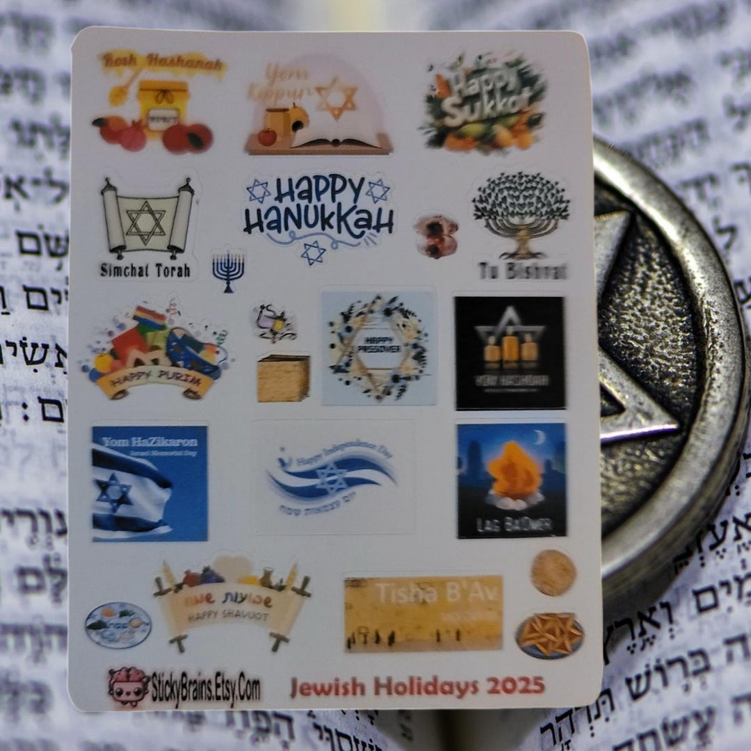 Jewish Holiday Stickers - Perfect for Planner/journals - Etsy