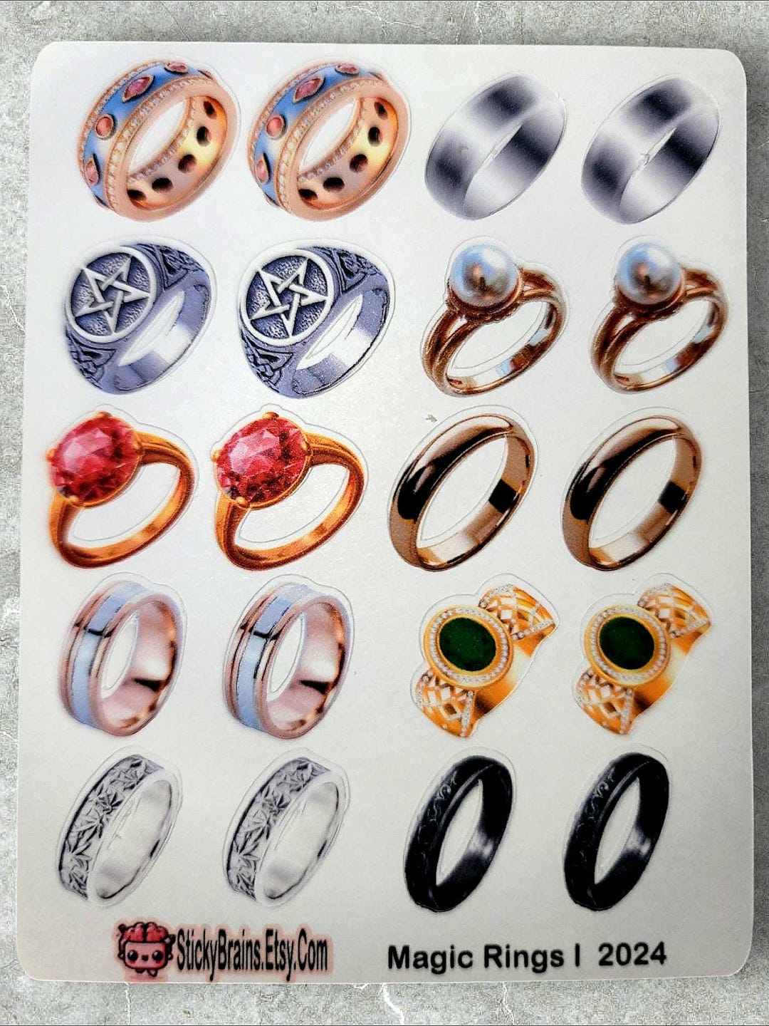 Magic Ring Sticker Set One. Role Playing Stickers for D&D Players ...