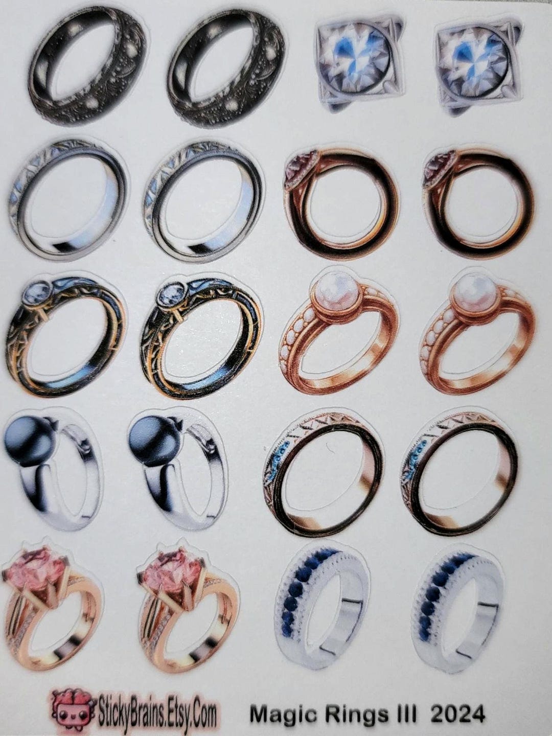 Magic Ring Sticker Set Three. Role Playing Stickers for D&D Players ...