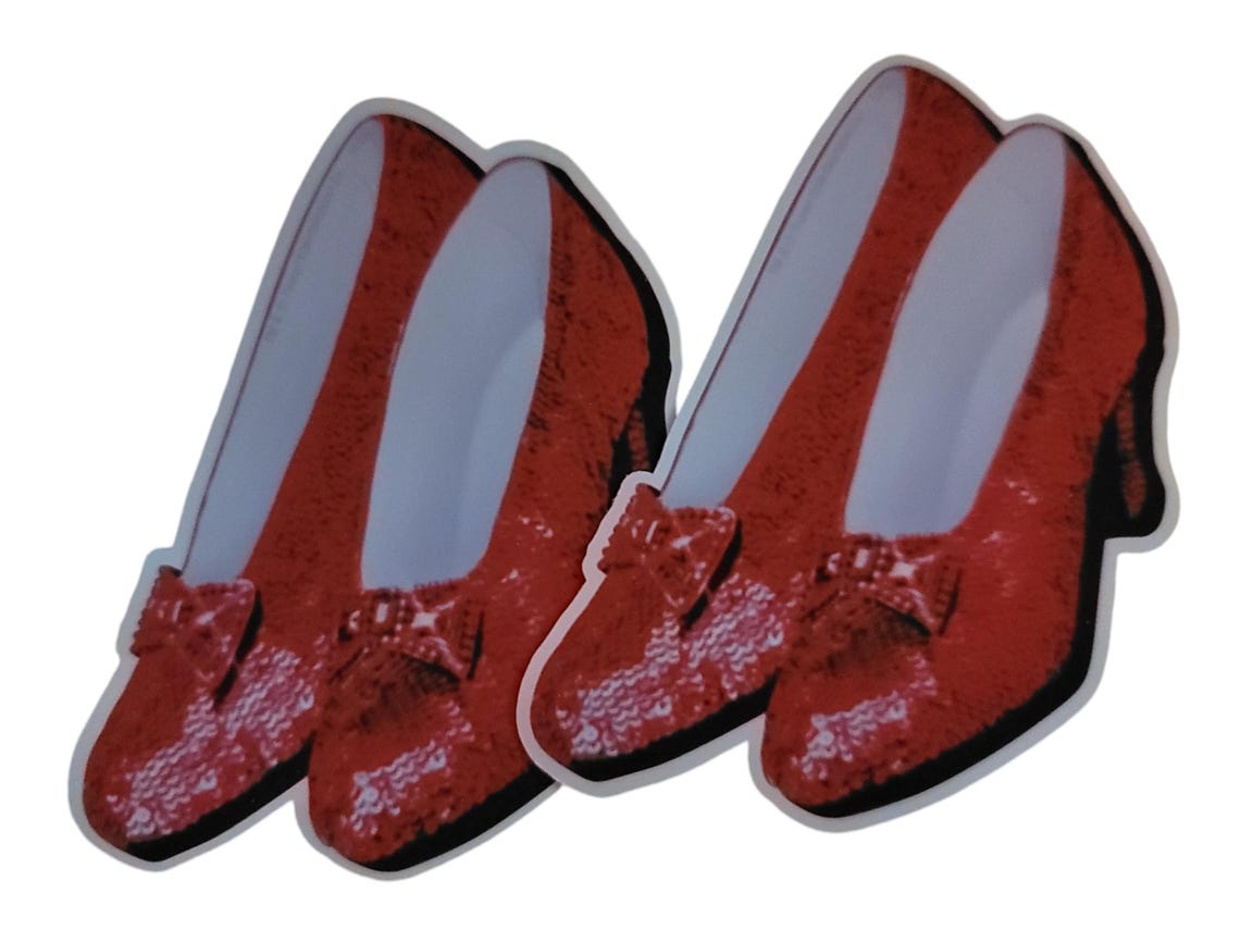 Ruby Slippers Sticker | Wizard of Oz Inspired Red Shoes Decal ...