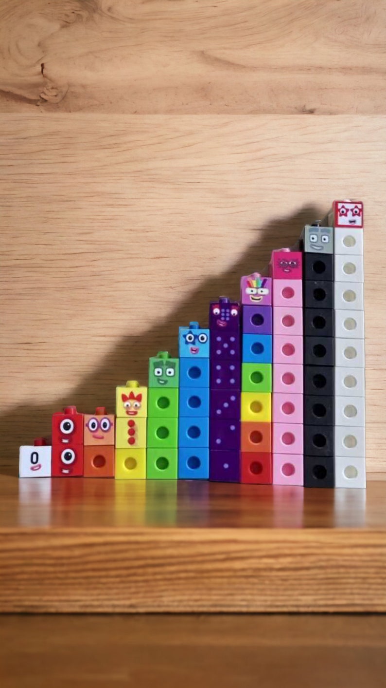 Numberblocks 1-20 Snapcubes With Stickers Math Cubes - Etsy Canada