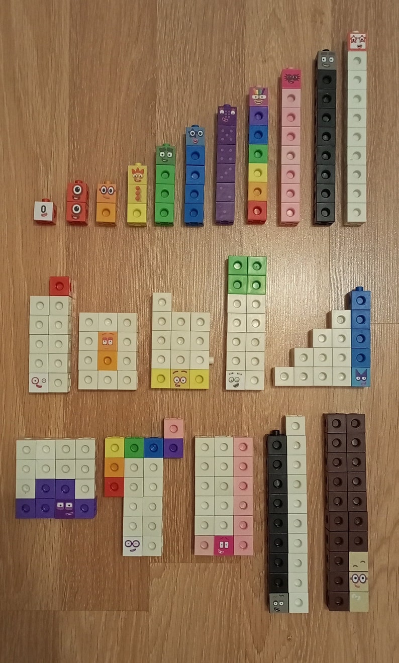 Numberblocks 1-20 Snapcubes With Stickers Math Cubes - Etsy UK