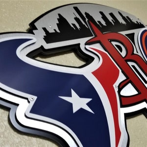 Houston Sports Teams Wall Décor in Silver - Etsy