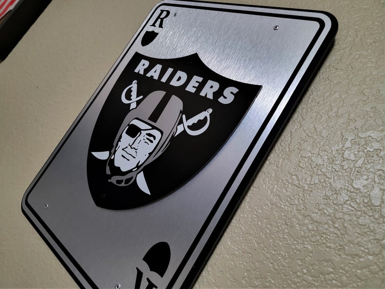 RAIDERS Wall Décor, Unique Playing Card Design. - Etsy