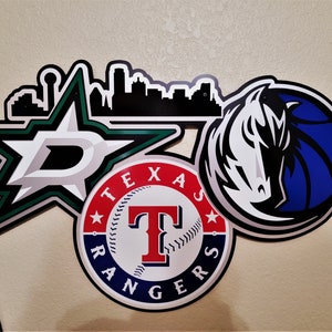 Dallas Sports Teams Wall Décor, Stars, Rangers, Mavs. - Etsy