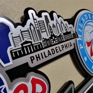 Philadelphia Sports Teams Wall Décor With Skyline. - Etsy