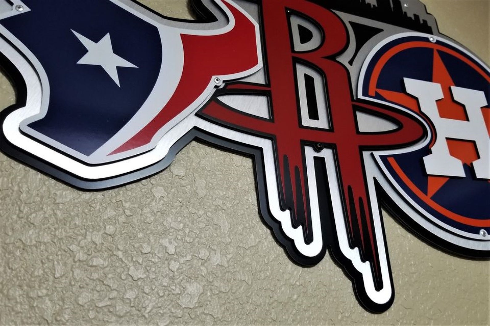 Houston Sports Teams Wall Décor in Silver - Etsy