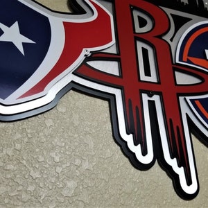 Houston Sports Teams Wall Décor in Silver - Etsy