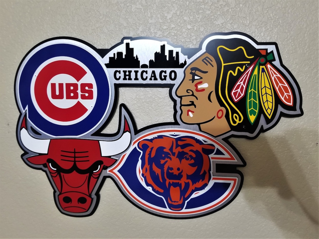 Chicago Sports Teams Combo With Cubs Wall Décor. - Etsy