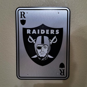 RAIDERS Wall Décor, Unique Playing Card Design. - Etsy
