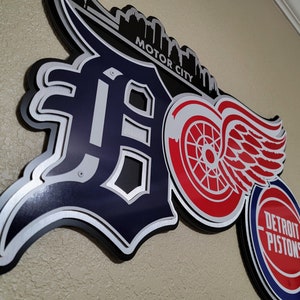 Detroit 3 Sports Team Combo Wall Décor. - Etsy