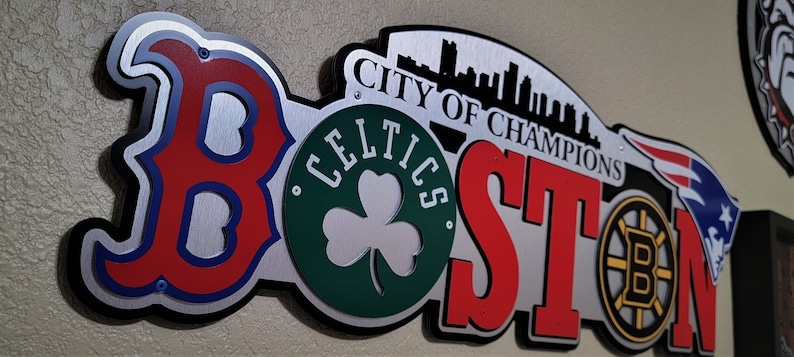 Boston Sports Teams Themed Wall Décor With "city of Champions". - Etsy
