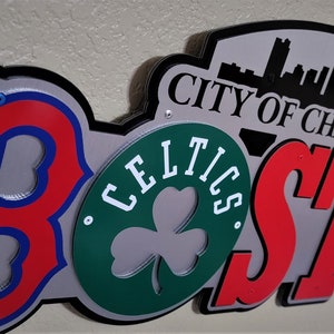 Boston Sports Teams Themed Wall Décor With "city of Champions". - Etsy