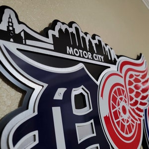 Detroit 3 Sports Team Combo Wall Décor. - Etsy