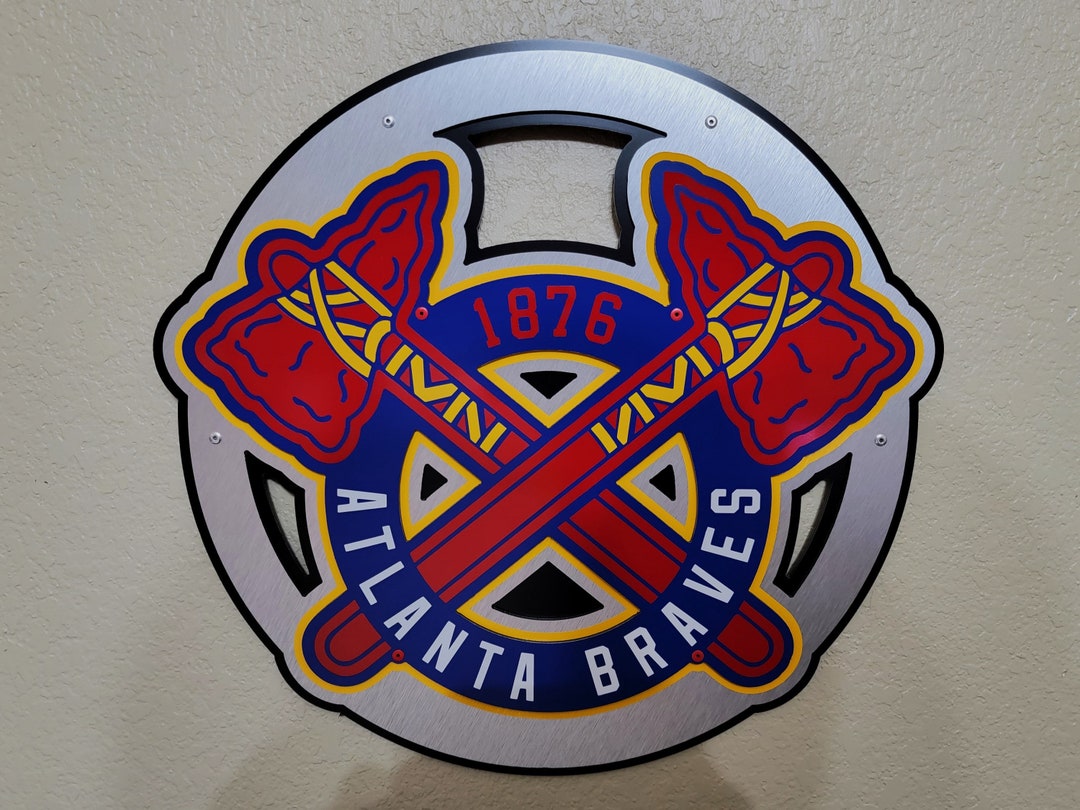 Retro Atlanta Braves Wall Décor, Silver. - Etsy