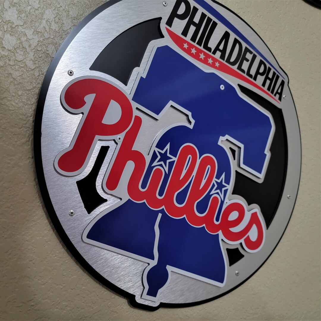 Hand Crafted Round Phillies Themed Wall Décor. - Etsy