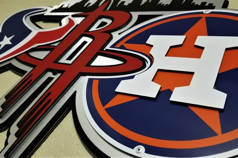Houston Sports Teams Wall Décor in Silver - Etsy