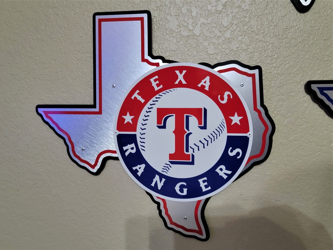 Texas Rangers on Texas Wall Décor With Black Backer - Etsy
