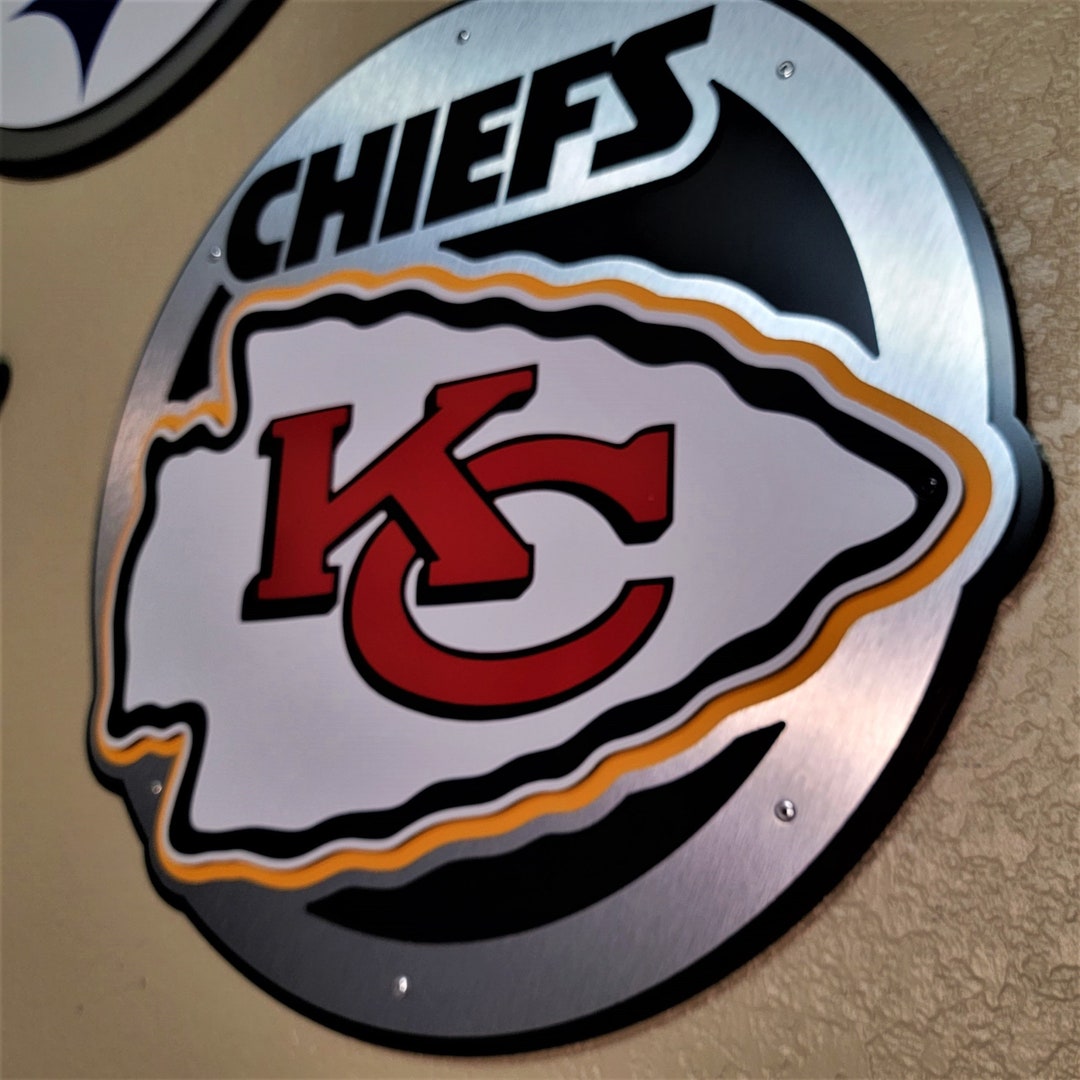 Hand Crafted Round Kansas City Chiefs Themed Wall Décor. - Etsy