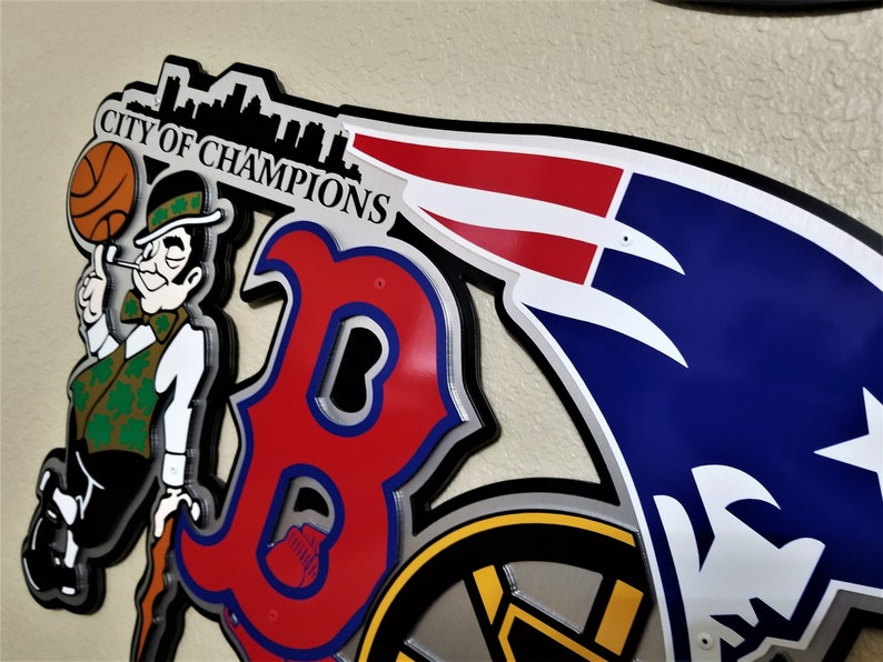 Hand Crafted Boston Sports Teams Themed Wall Décor. - Etsy