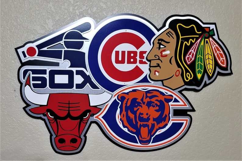 Chicago 5 Team Combo Wall Décor. - Etsy