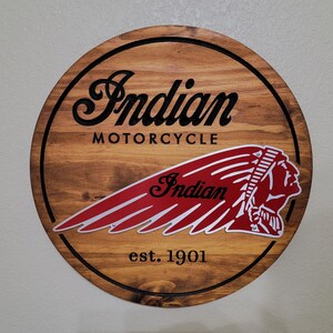 Indian Motorcycle Themed Wood Wall Décor V1 #002 - Etsy
