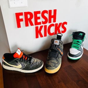 Fresh Kicks 3D Printed Lettering - Hypebeast Sneaker Decor - Streetwear ...