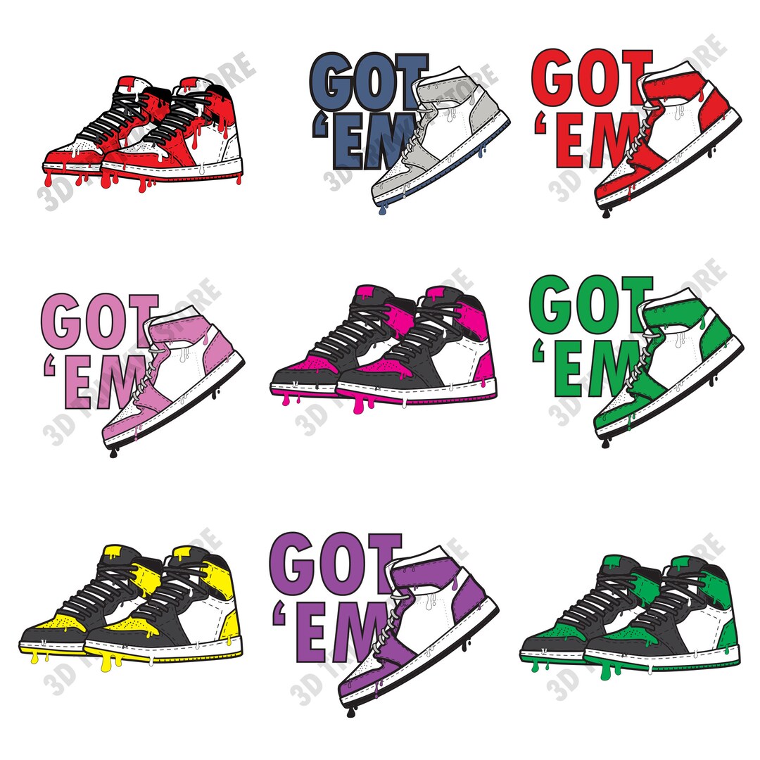 Sneakerhead SVG Bundle of 9 for T-shirt, Mugs, and Prints | Got 'em ...