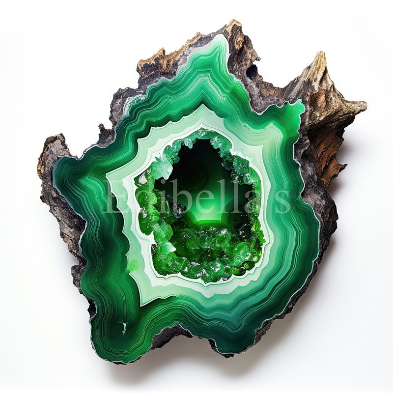 Green Geode - Etsy